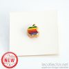 Apple computer enamel cloisonné 6 colors new unused vintage lapel pin.