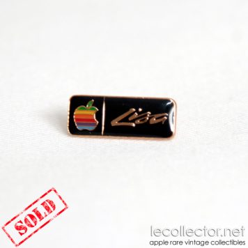 Apple Lisa computer lapel pin first mouse computer before Mac in 1983.