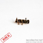 Apple computer lapel pin Garamond vintage style in memory of Steve Jobs