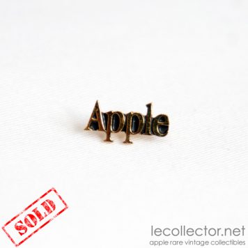 Apple computer lapel pin Garamond vintage style in memory of Steve Jobs