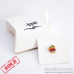 Apple computer enamel cloisonné 6 colors new unused vintage lapel pin.